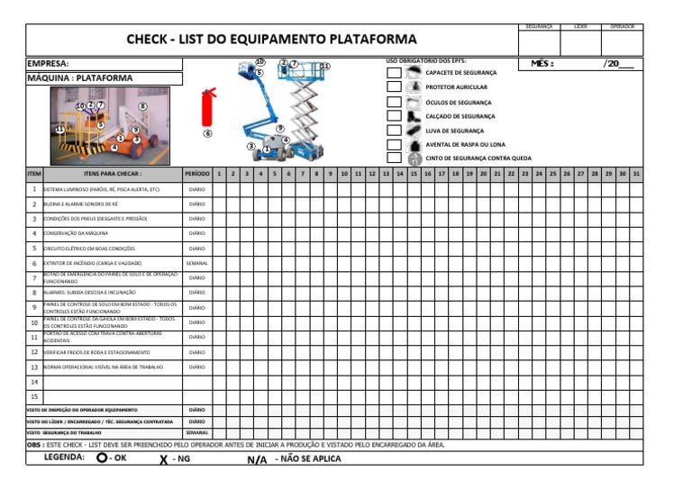 Check - List Do Equipamento Pta | PDF