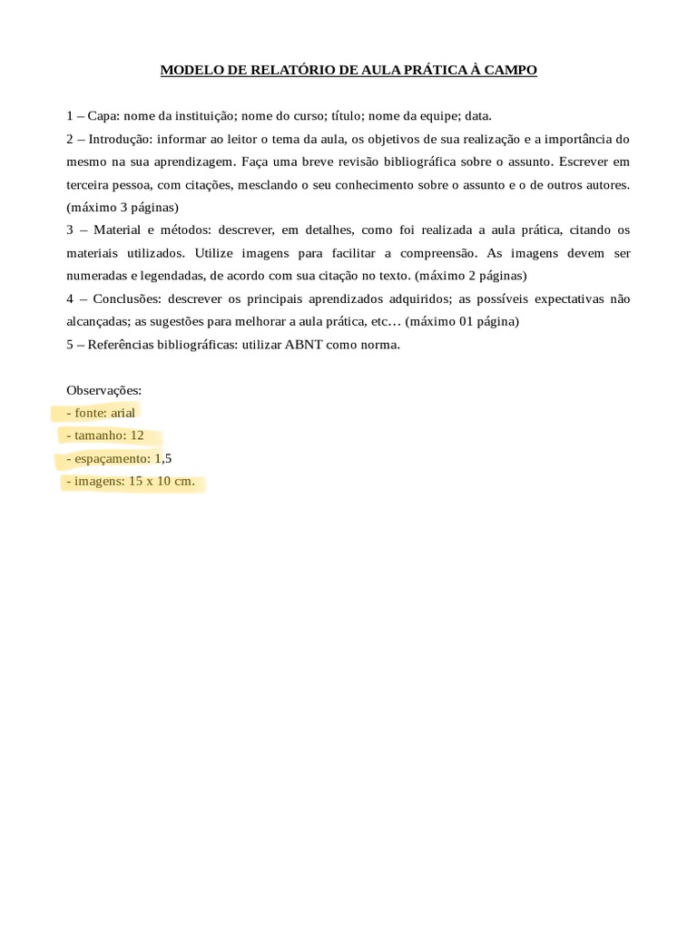 Modelo de Relatório | PDF