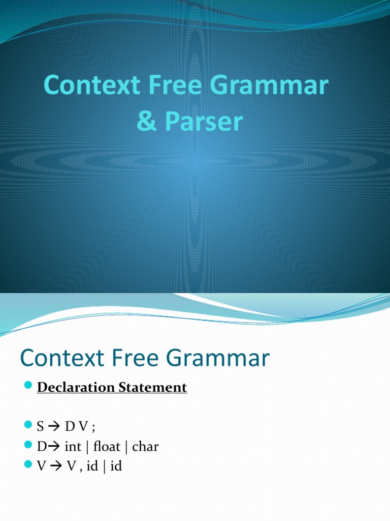Context Free Grammar & Parser | PDF