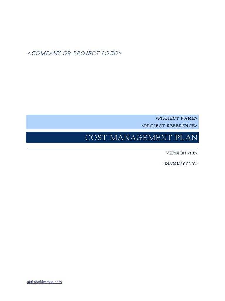Cost Management Plan | PDF | Project Management | Computing