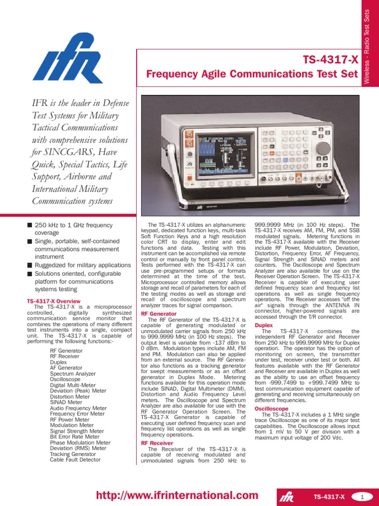 TS 4317 X | PDF | Hertz | Frequency Modulation