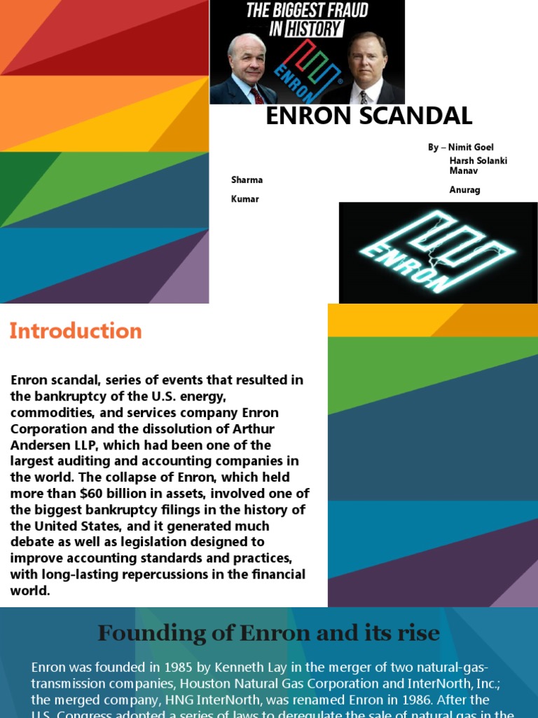 Enron Scandal Fa 10 | PDF | Enron | Corporations