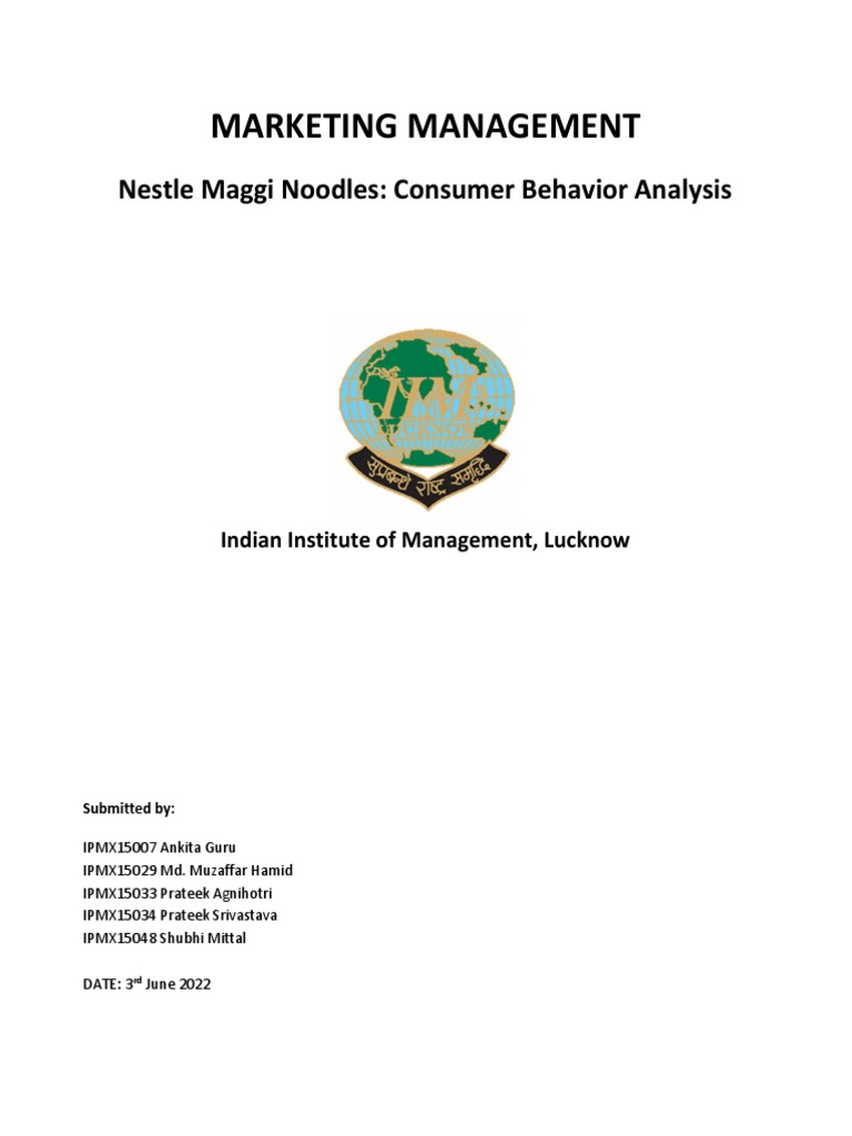 Maggi Case Study Consumer Behaviour | PDF | Consumer Behaviour | Pricing