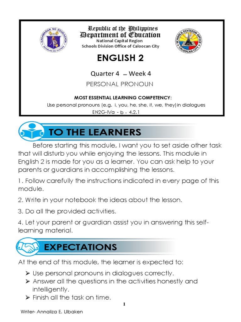 English 2 Q4 Week 4 | PDF | Grammatical Gender | Grammatical Number