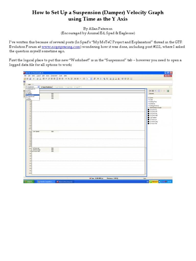 Setting Up Suspension Velocity Histograms | PDF | Suspension (Vehicle ...
