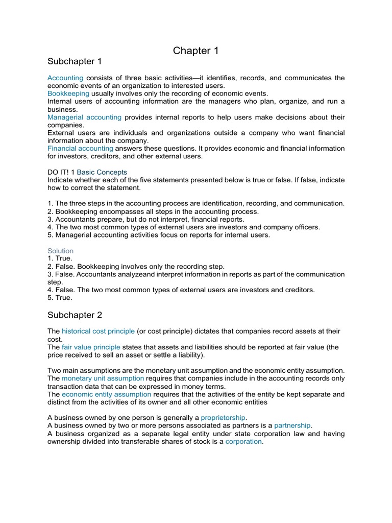 Accounting Summary | PDF | Debits And Credits | Equity (Finance)