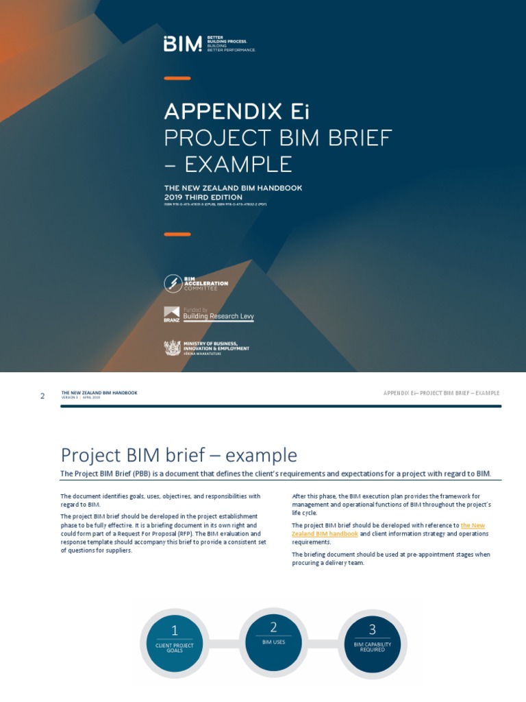 NZ BIM Handbook Appendix+Ei Project BIM Brief Example April 19 | PDF ...