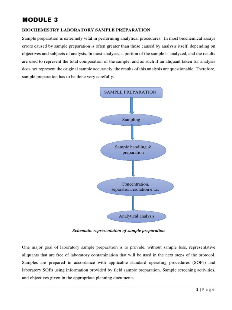 Sample Preparation PDF | PDF | Laboratories | Assay