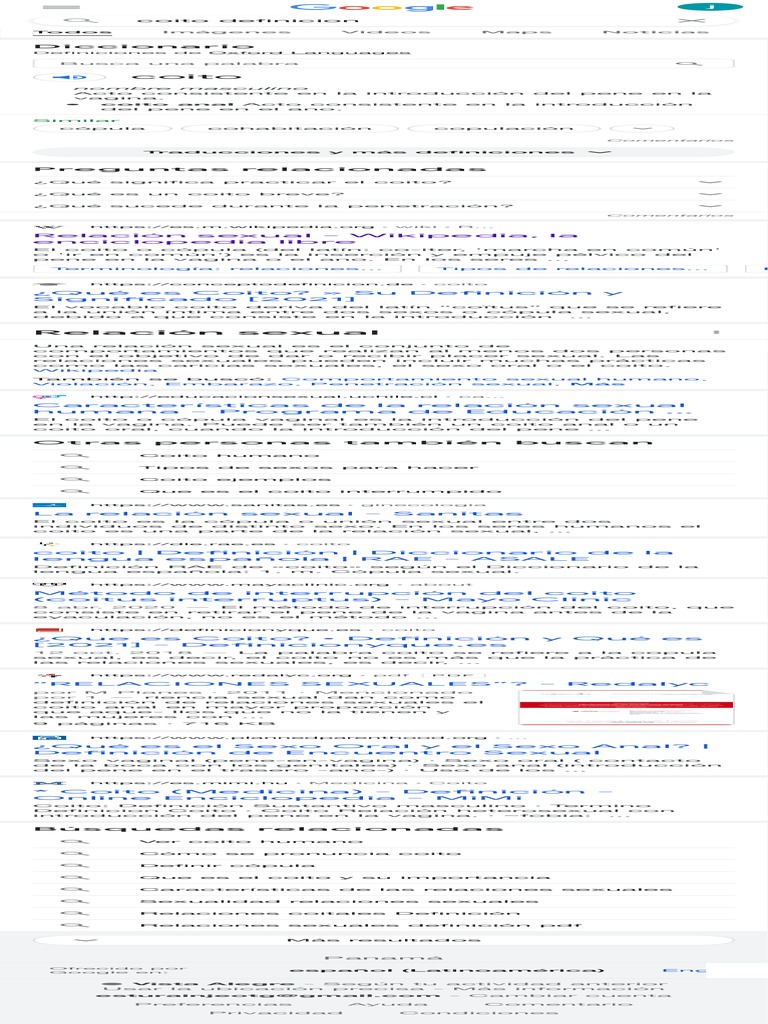 Coito Definicion - Buscar Con Google | PDF | Relaciones sexuales ...