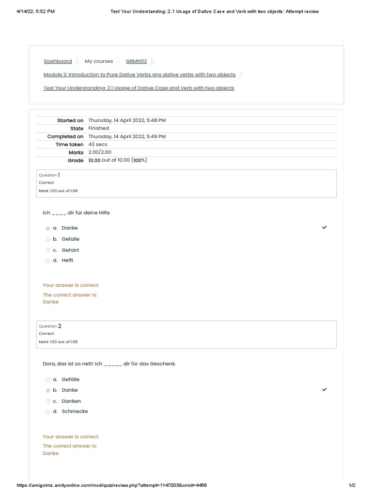 Mod 2 GRMN Amigo Assessment | PDF | Grammar | Morphology