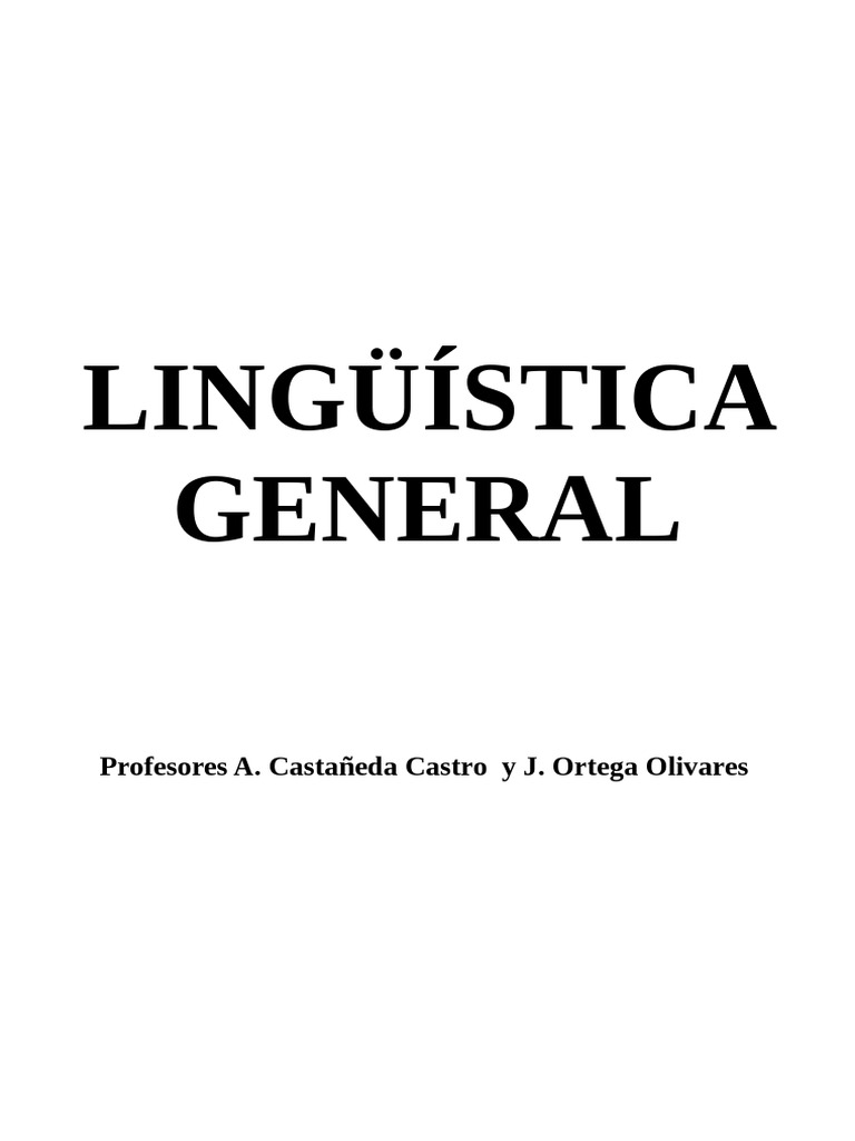 Linguistica General | PDF | Lingüística | Conocimiento