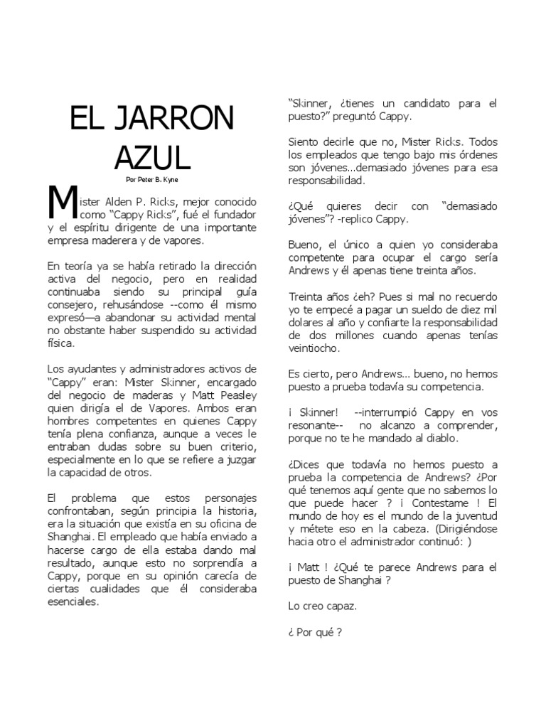 El Jarron Azul | PDF | Teléfono | Business