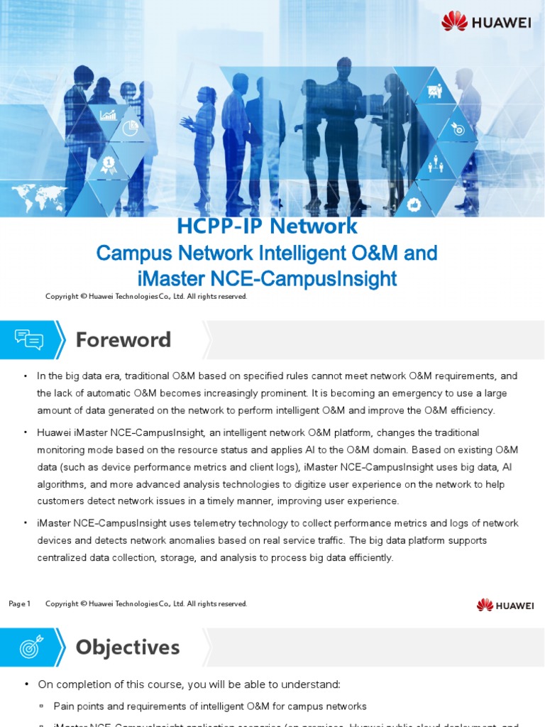 HCPP-02 - Campus Network Intelligent O&M and CampusInsight-2022.01 ...