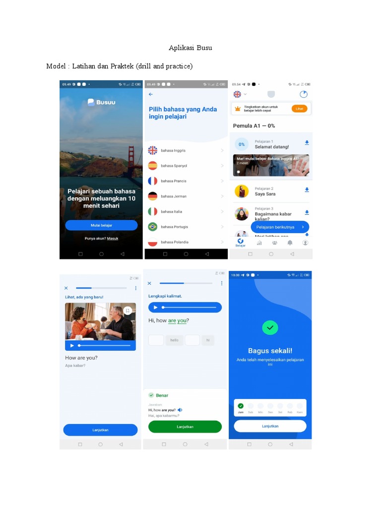 Aplikasi Busuu - Belajar Bahasa | PDF