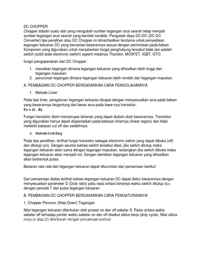 DC Chopper | PDF