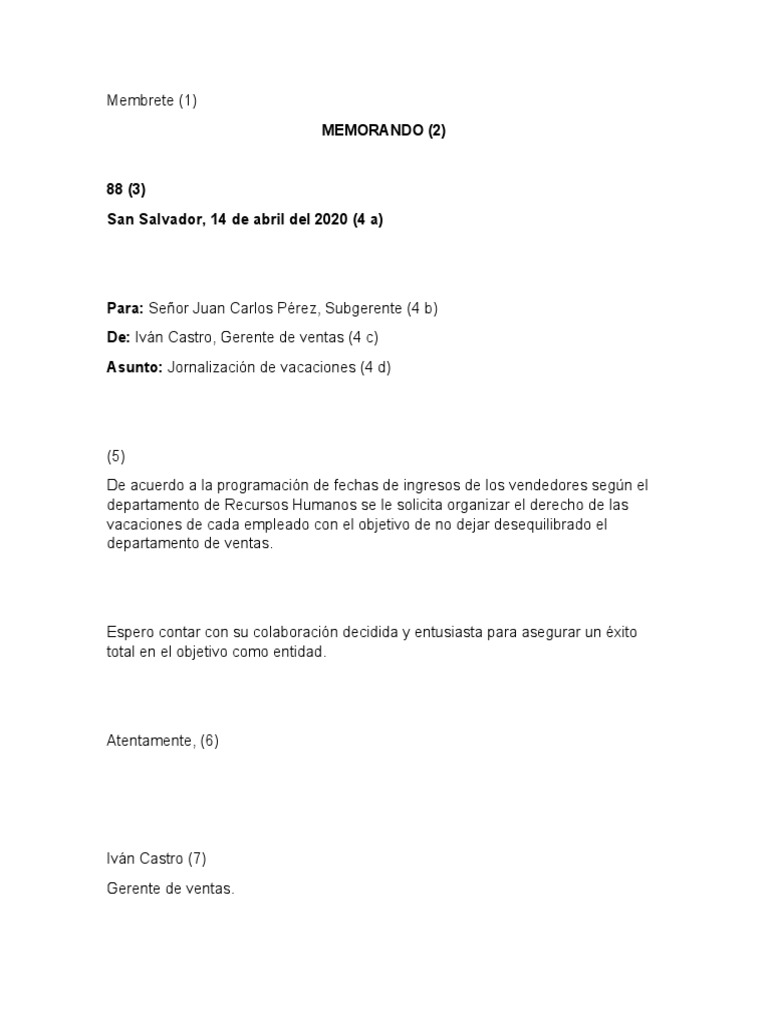 Memorando - Modulo | PDF