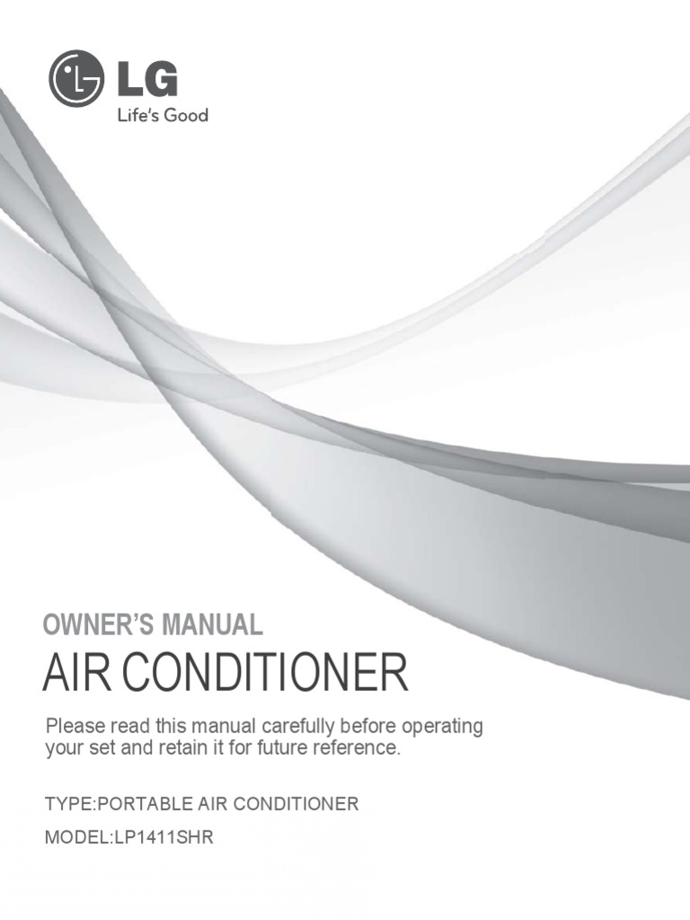 LG 14K BTU Portable Air Conditioner LP1411SHR Owner's Manual | PDF ...