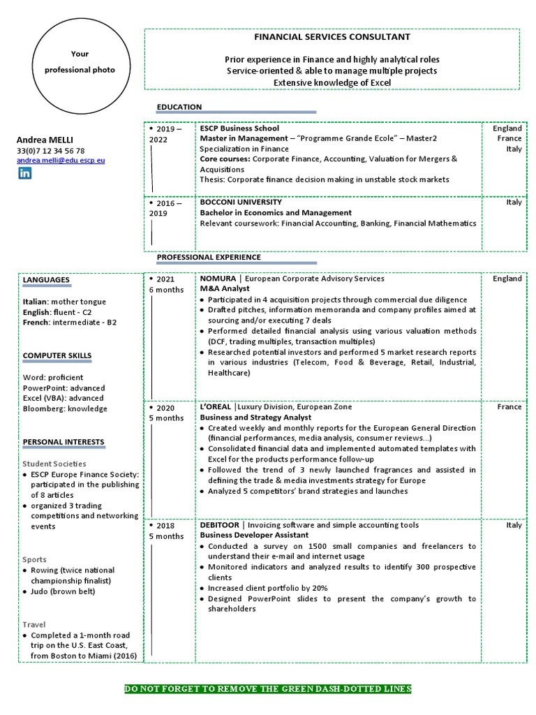 CV_Column_Template | PDF | Mergers And Acquisitions | Microsoft Excel