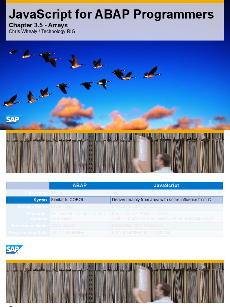 Javascript For Abap Programmers: Chapter 3.5 - Arrays | Download Free PDF | Array Data Type ...