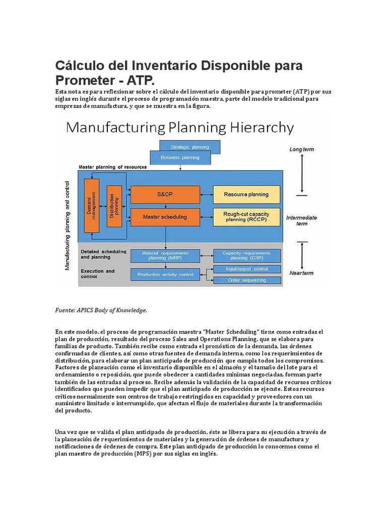 Cálculo Del Inventario Disponible para PrometerATP | PDF | Inventario ...