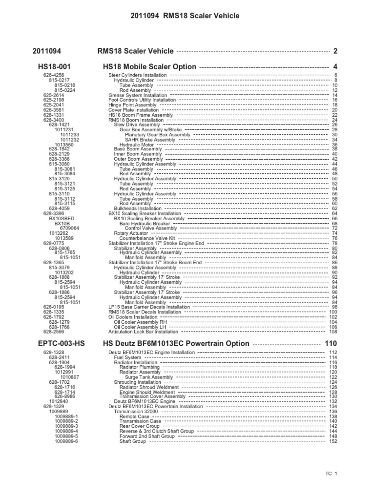 Manual de Partes Equipo RMS18 SCALER | PDF | Chess