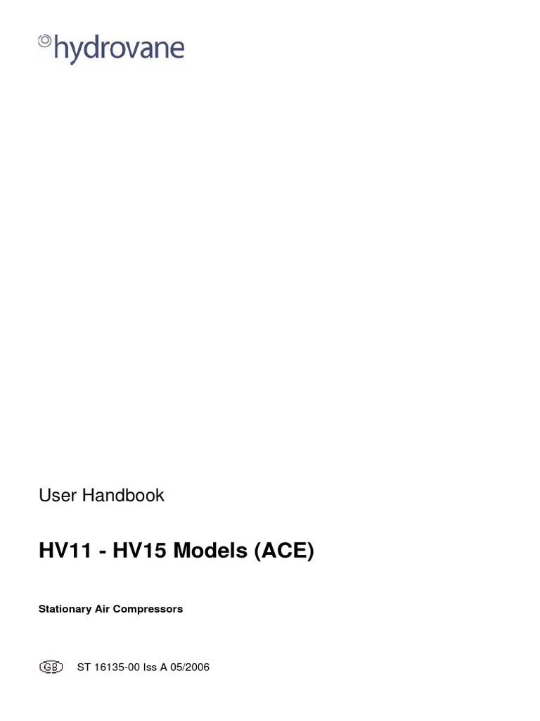 HV11 - HV15 Models (ACE) : User Handbook | PDF | Manufactured Goods