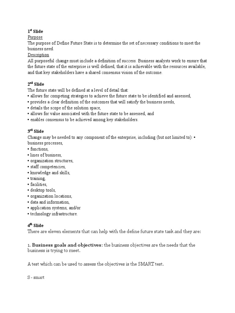 Future State Description | PDF | Business | Information Technology ...