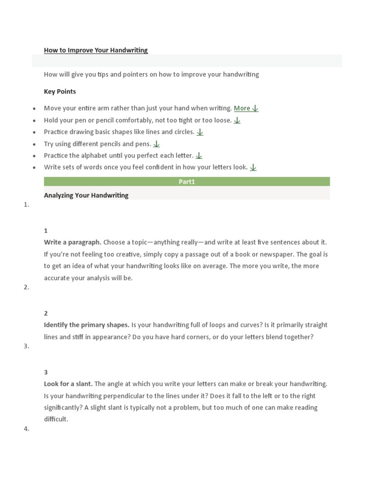 Improve Your Handwriting with Proper Technique | PDF | Hand | Letter Case