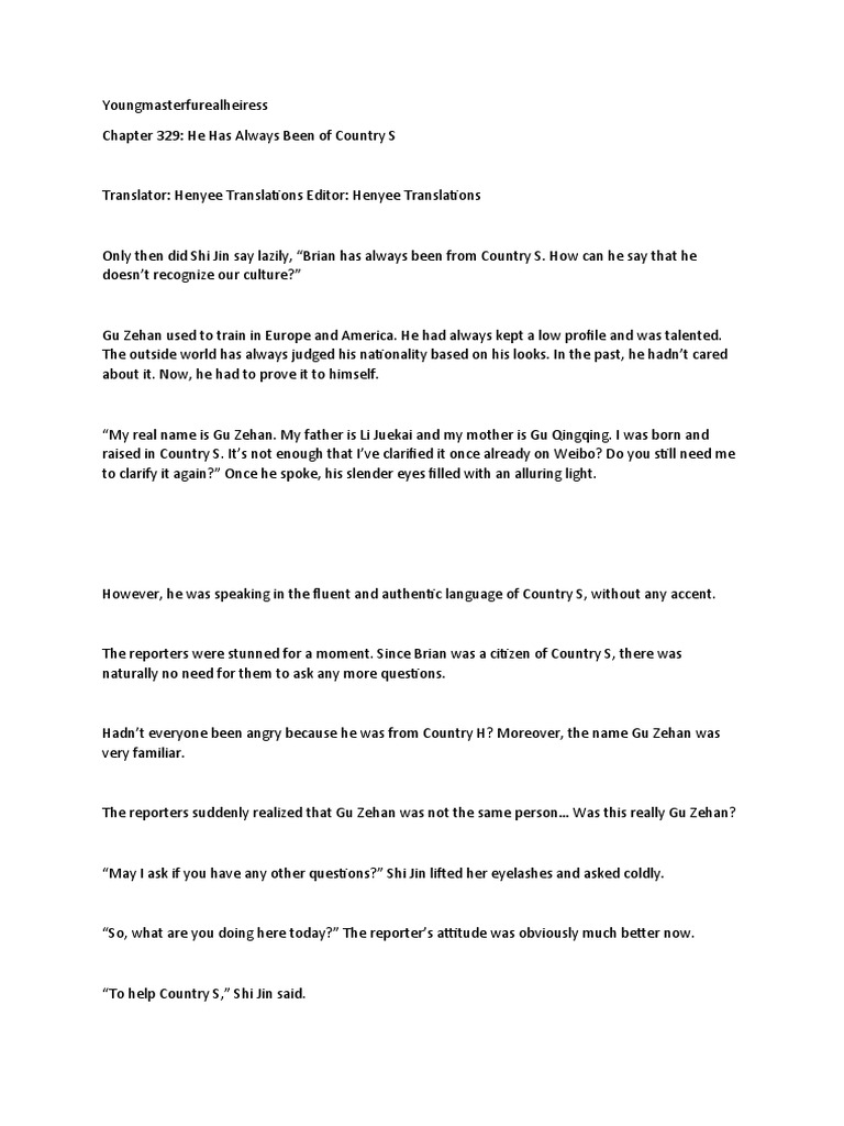 Young Master Fu Real Heiress | PDF | Social Science