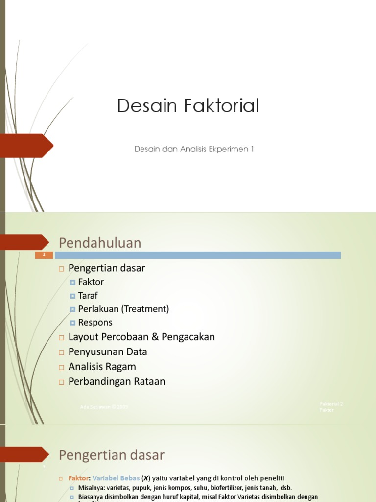 Desain Faktorial 2 Faktor | PDF