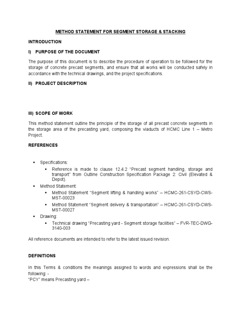 Segment Storage & Stacking | PDF | Personal Protective Equipment | Risk