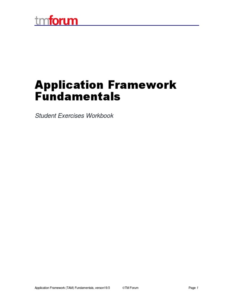 TM Forum Application Framework Fundamentals | PDF | Customer Premises ...