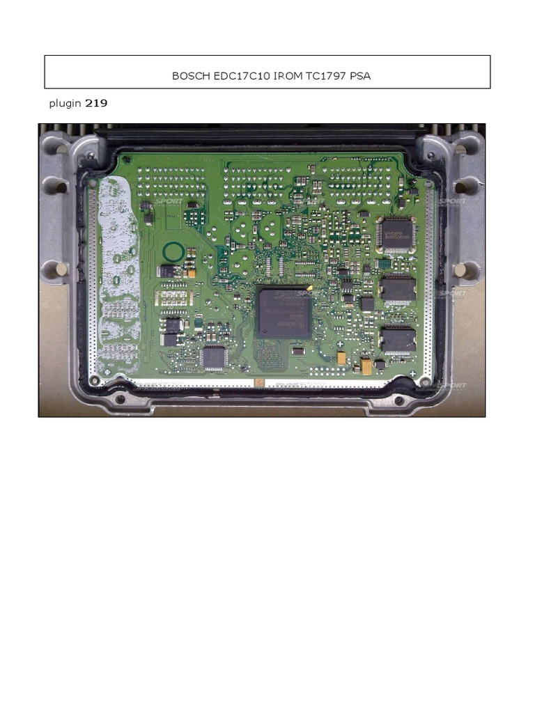Bosch EDC17C10 IROM TC1797 PSA Plugin 219 | PDF