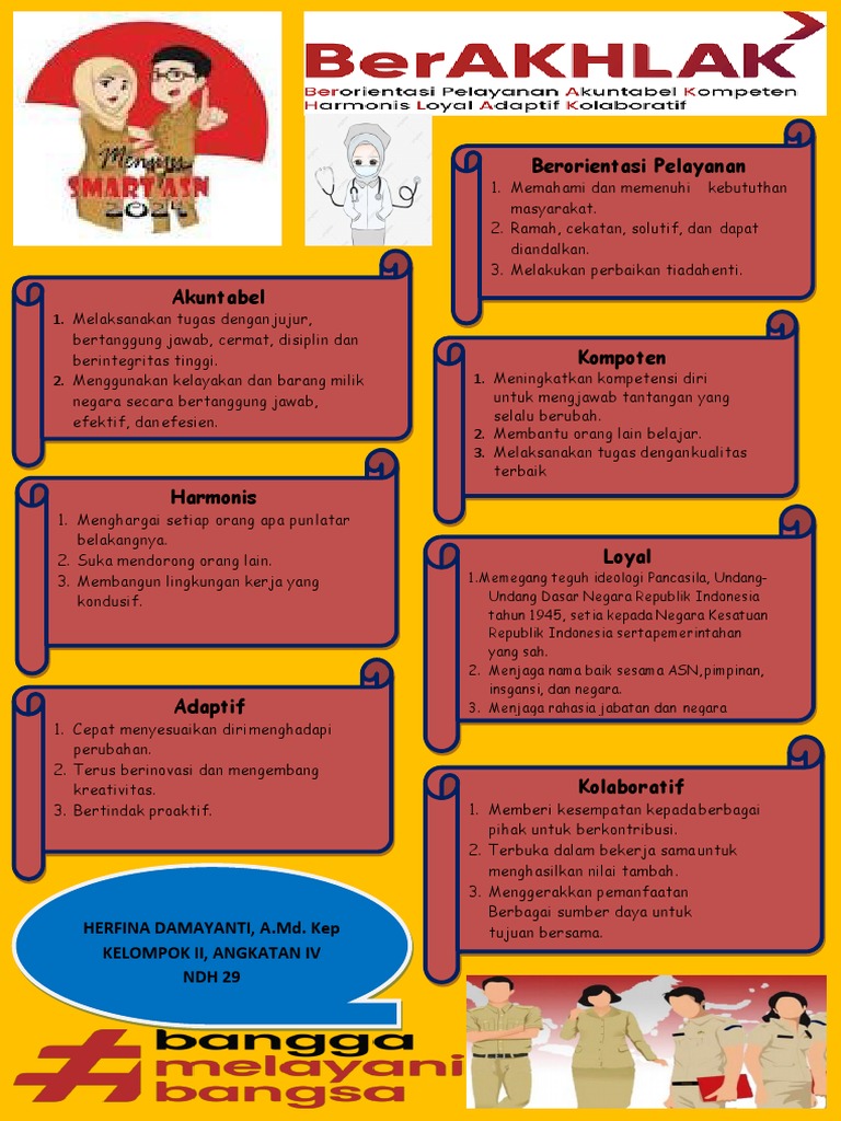 Infografis Nilai Berakhlak | PDF