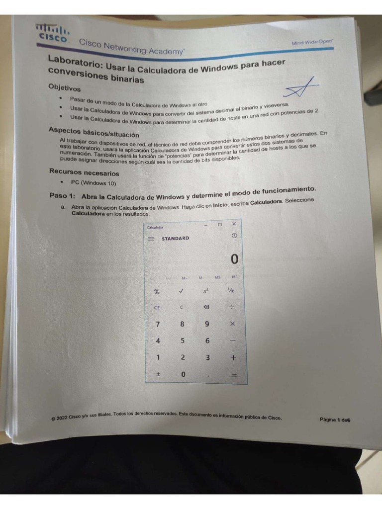 4.1.4.4 Lab - Using Windows Calculator For Binary Conversions - FelixCuriel | PDF