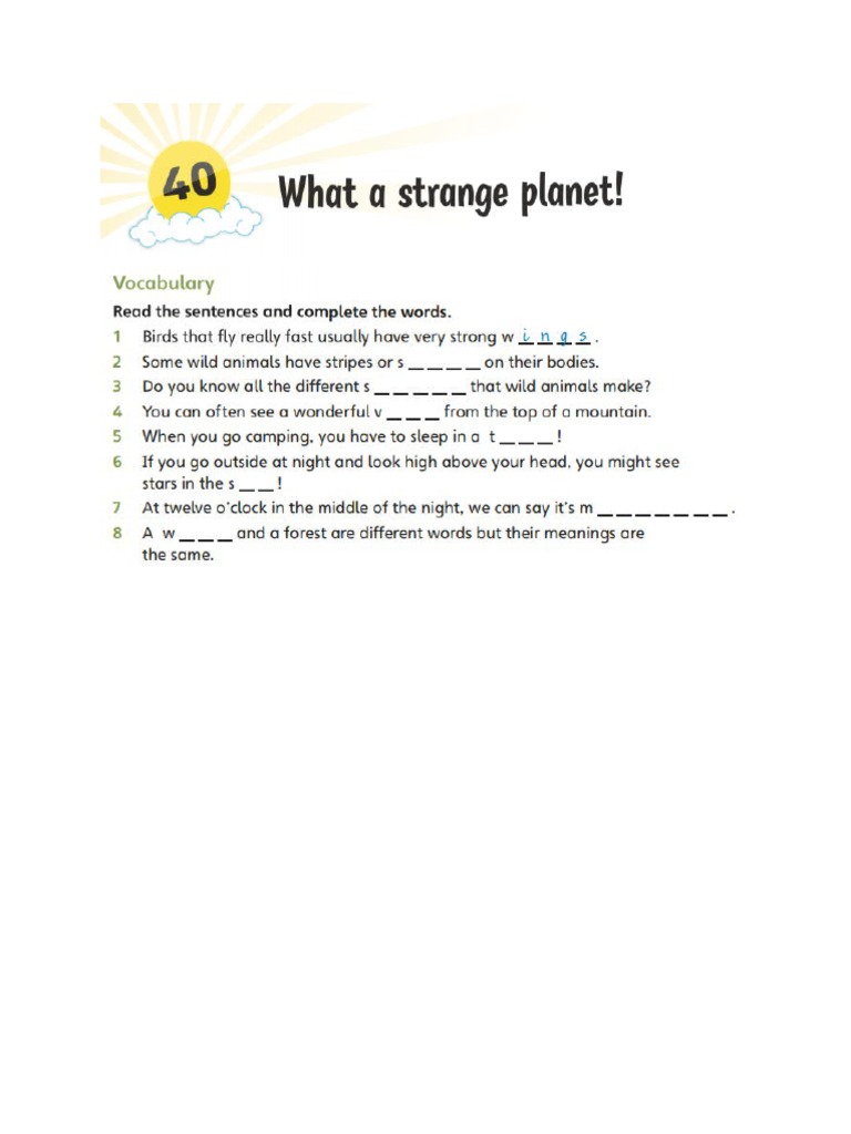Unit 40 - What A Strange Planet | PDF