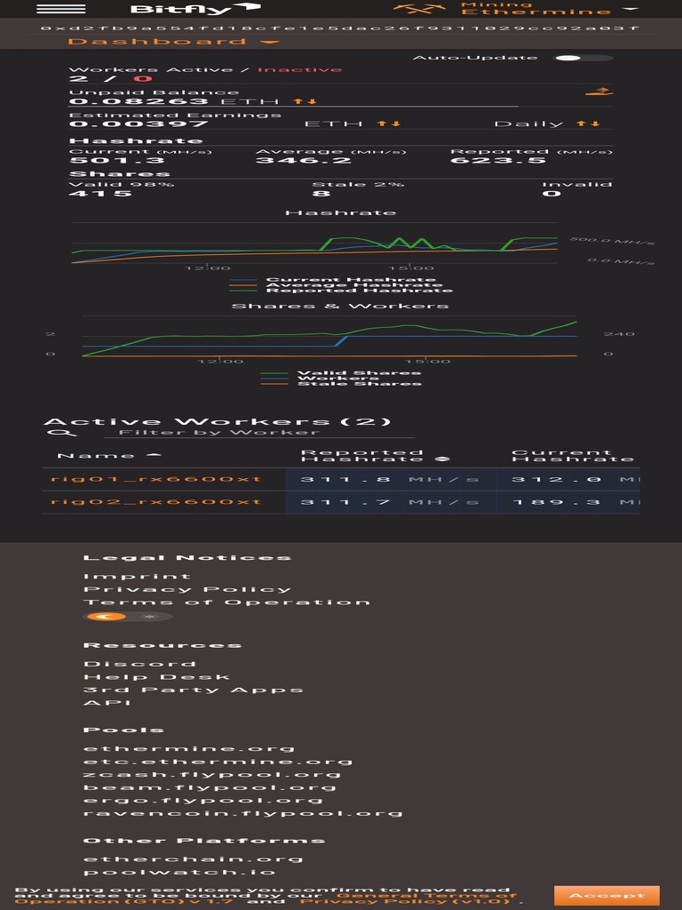 Dashboard - Ethermine - Ethereum (ETH) Mining Pool | PDF | Information ...