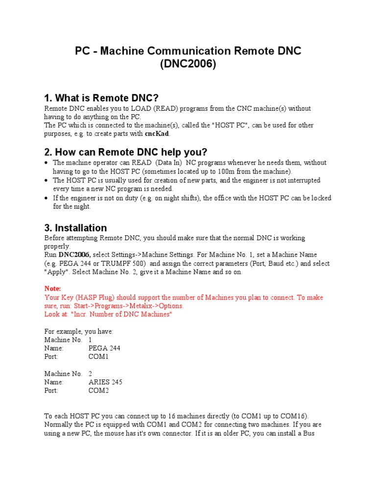 DNC Readme | PDF | Computer File | Numerical Control