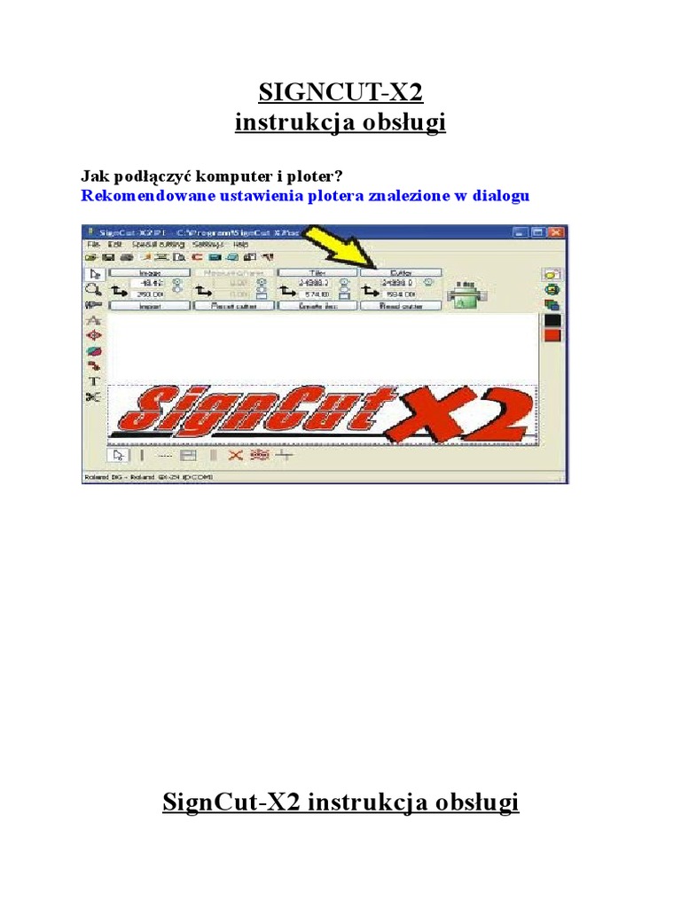Program SignCut Instrukcja Obsługi | PDF