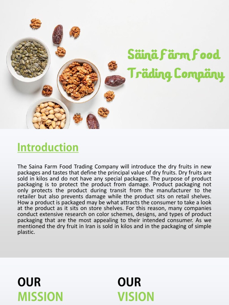 Saina Farm Food Trading Company | PDF