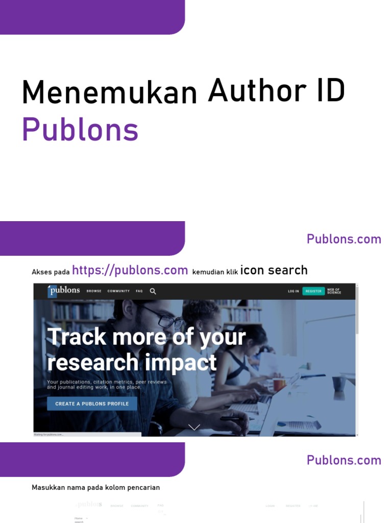 Panduan Menggunakan Publons ID | PDF | Scholarly Communication | Publishing
