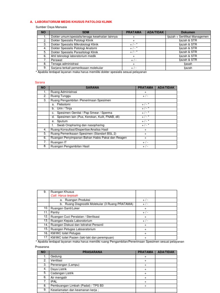 Borang Standar Laboratorium Medik PATOLOGI KLINIK UTAMA Hasil 31 Maret ...