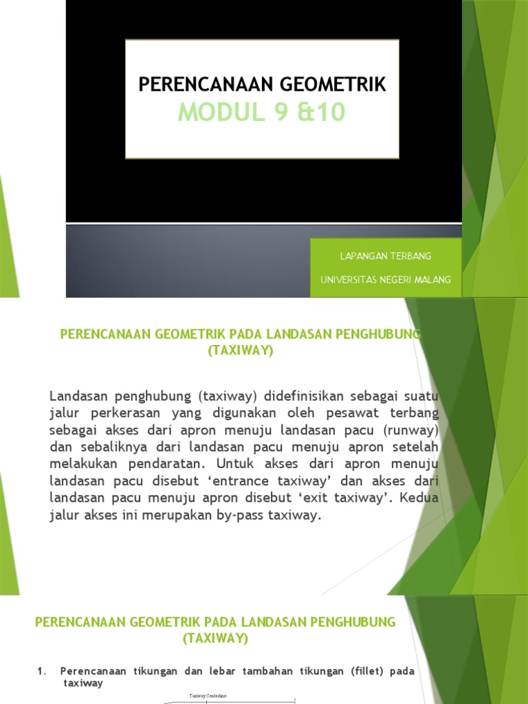 Perencanaan Geometrik Taxiway Bandara | PDF | Teknologi & Rekayasa