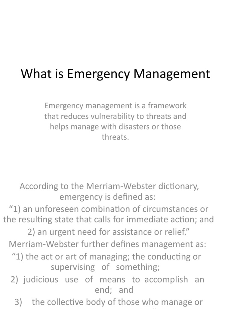What Is Emergency Management | PDF | Emergency Management | Emergency