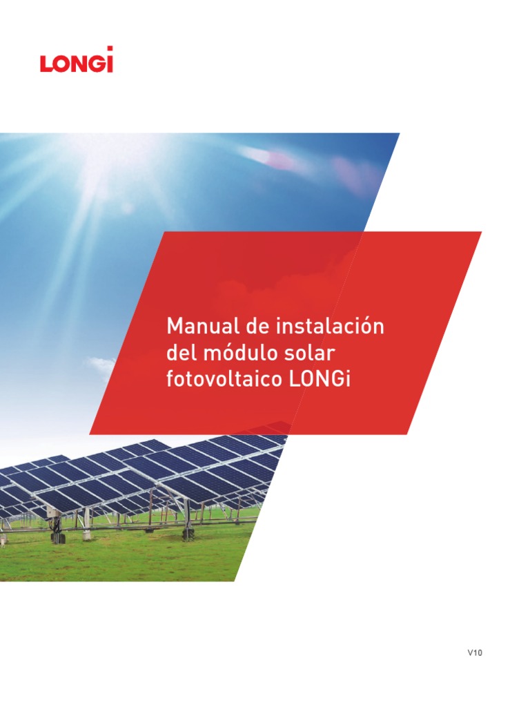 LONGi Installation Manual ES | PDF | Tornillo | Ingenieria Eléctrica