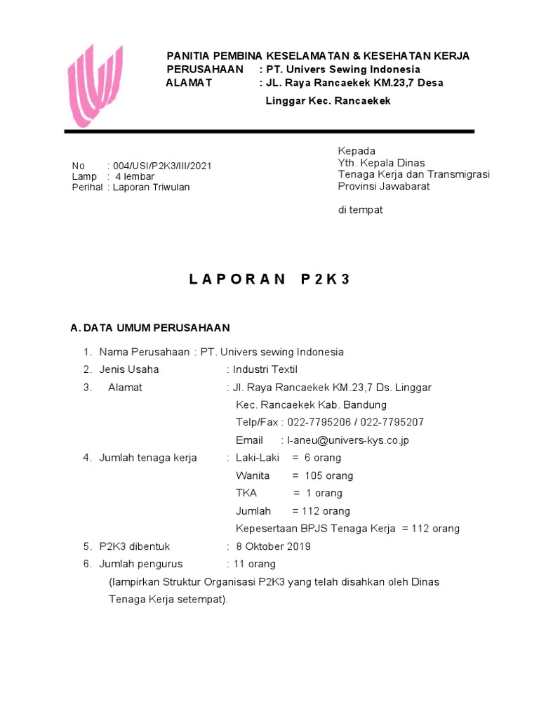 Laporan p2k3 | PDF