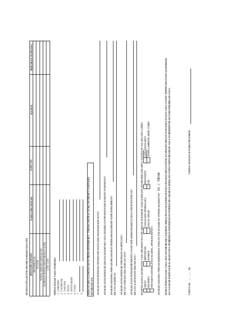 Form Training Pfi | PDF