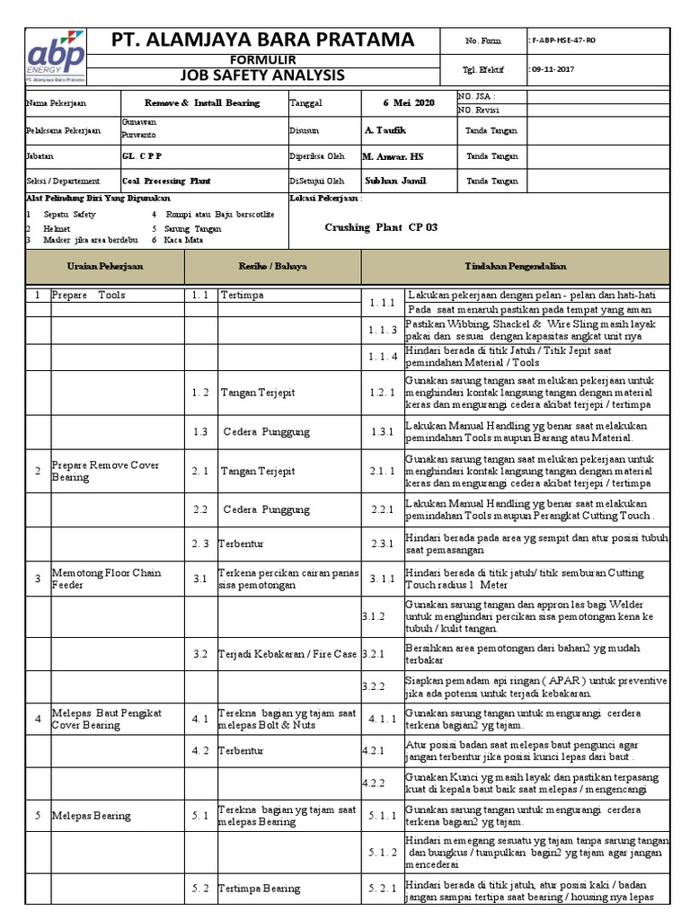 Jsa Remove & Insatal Bearing | PDF