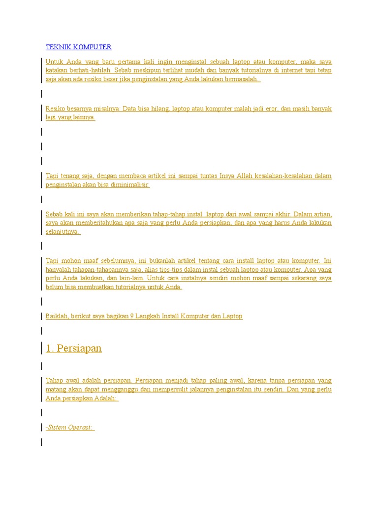 Cara Instal Windows Pdf Komputer