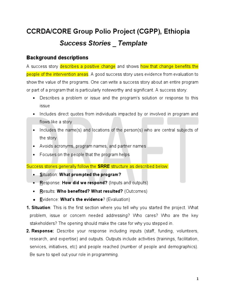 CCRDA/CORE Group Polio Project (CGPP), Ethiopia: Success Stories ...